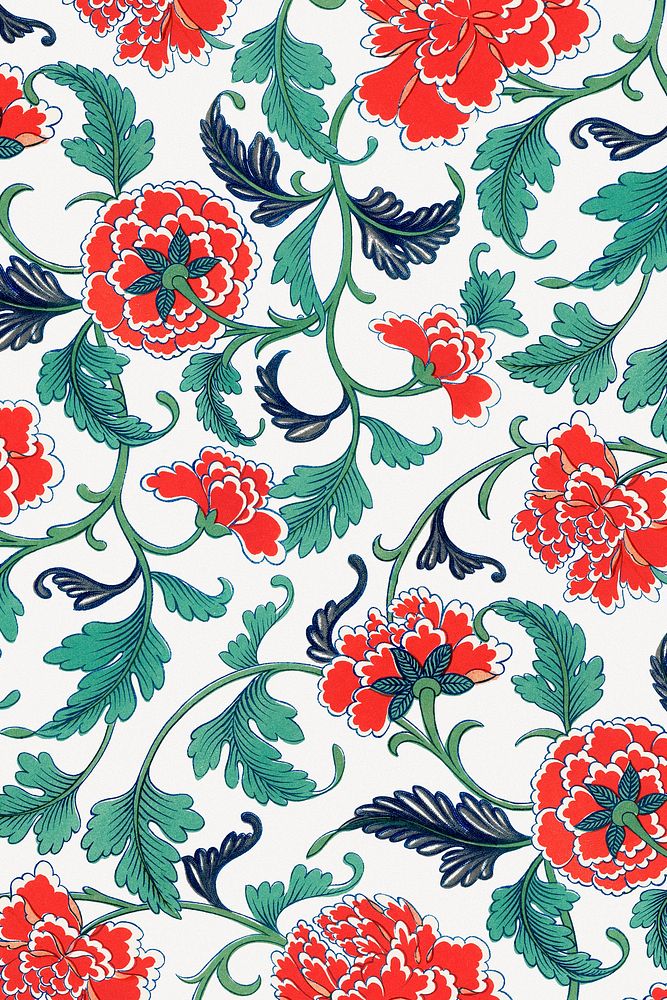 Chinese decorative red flower background, | Premium Photo Illustration ...