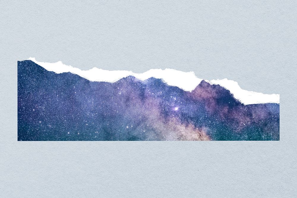Galaxy ripped paper clip art, | Premium Photo - rawpixel