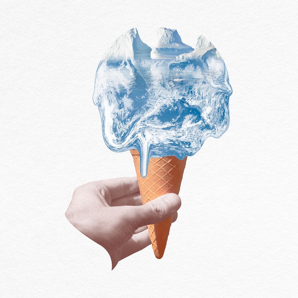 Antarctica surreal collage element, ice | PSD - rawpixel