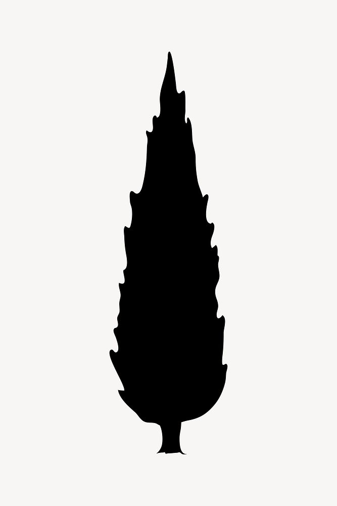 Cypress tree silhouette clipart psd | Premium PSD - rawpixel