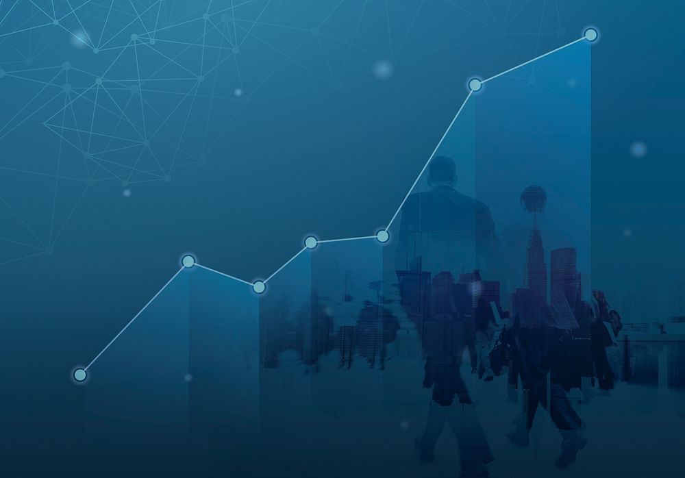 Blue stock market growth graph | Premium Photo - rawpixel