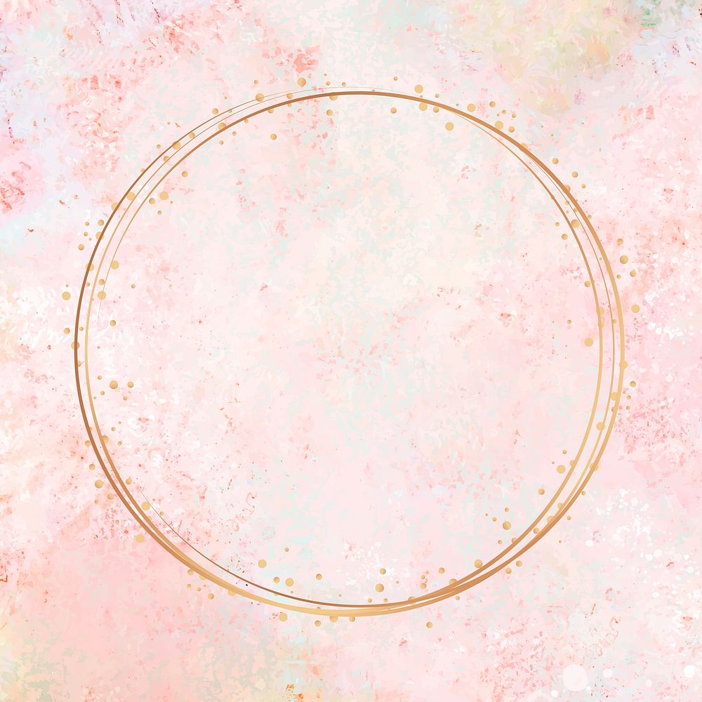 Round bronze frame on pastel | Premium Vector - rawpixel