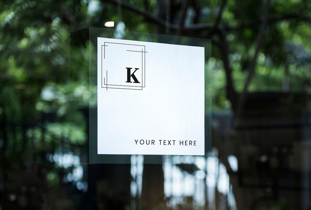 Square white shop sign mockup | Premium PSD Mockup - rawpixel
