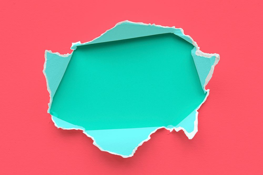 Colorful torn paper mockup design | Premium PSD Mockup - rawpixel
