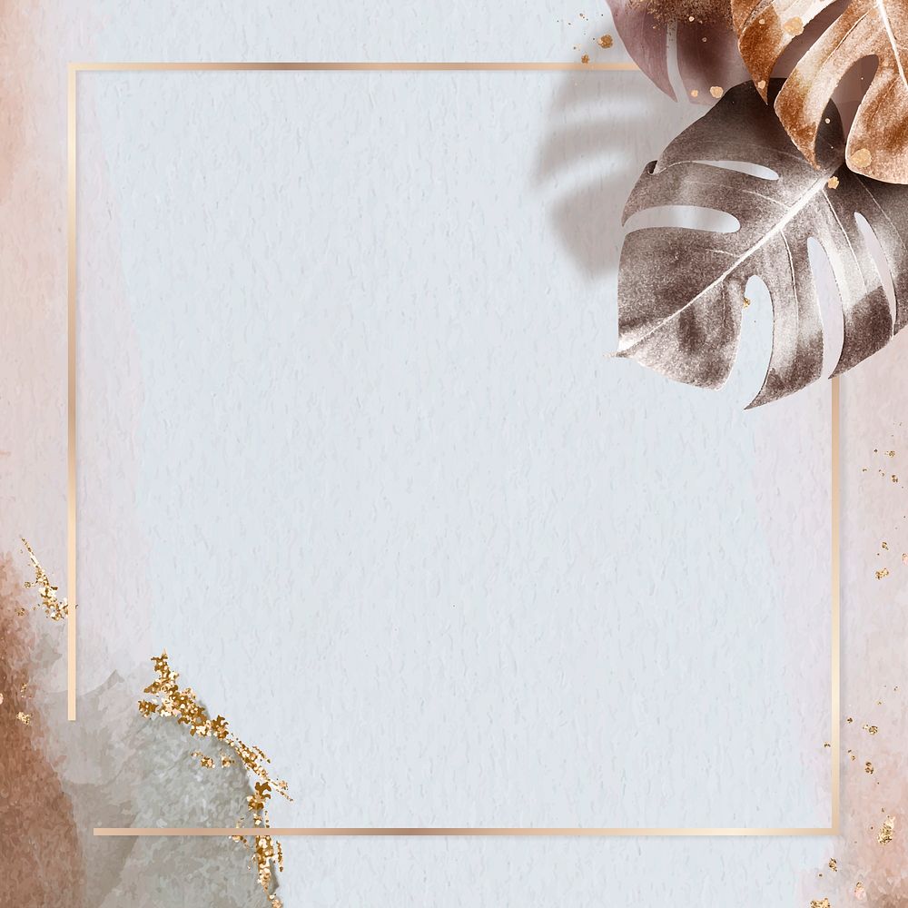 Square gold frame with metallic | Premium Vector - rawpixel
