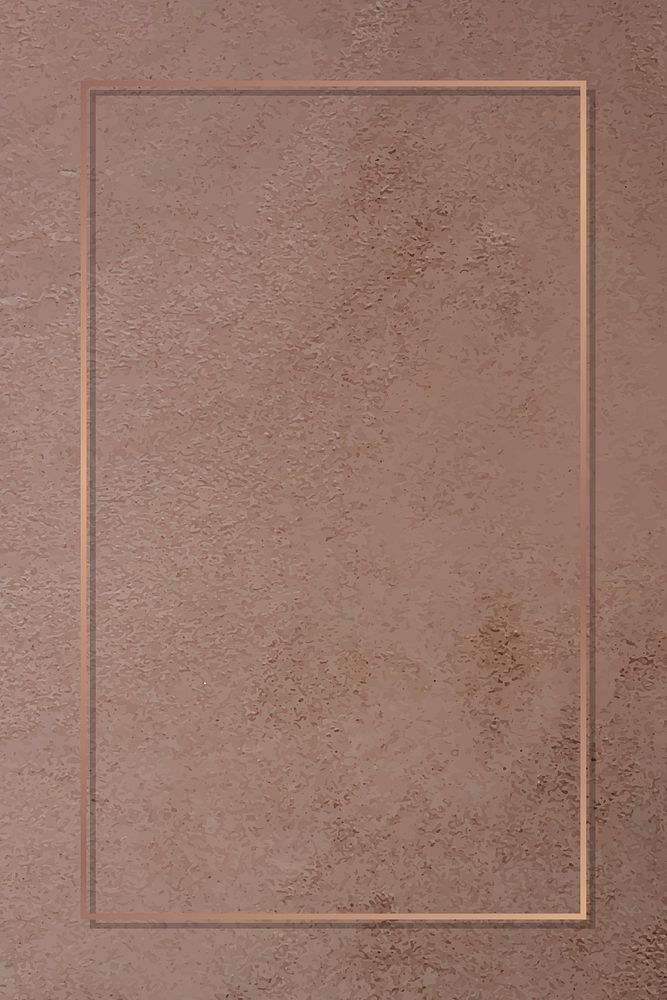 Rectangle bronze frame on a brown | Premium Vector - rawpixel
