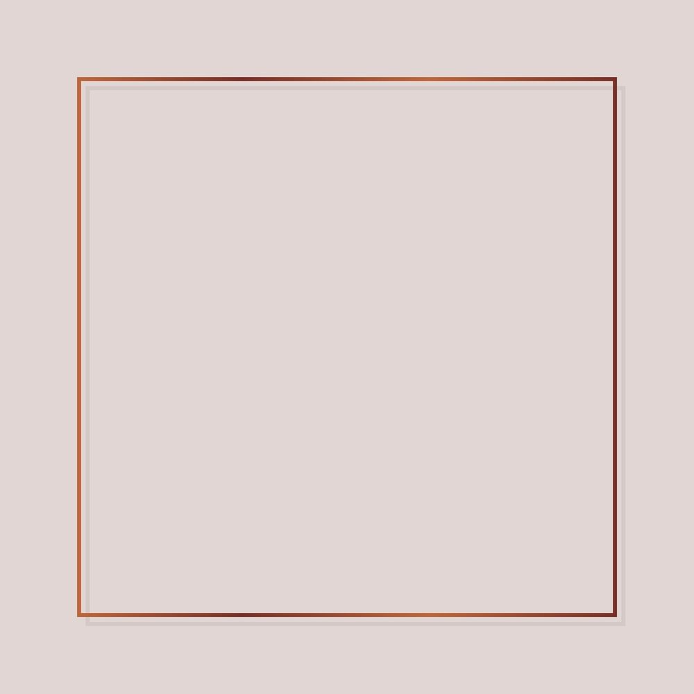 Square copper frame on a blank | Premium Vector - rawpixel
