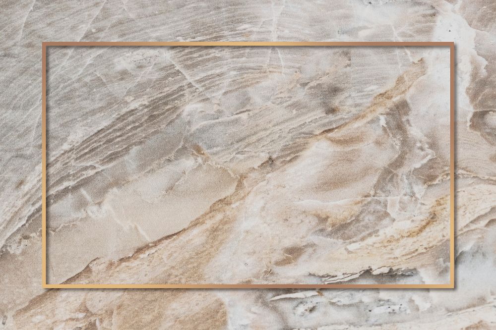 Rectangle gold frame on marble | Premium PSD - rawpixel
