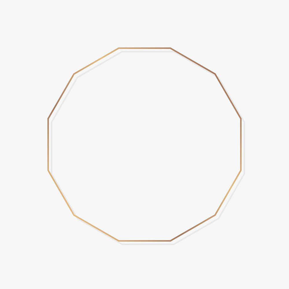 Polygon gold frame on white | Premium Vector - rawpixel