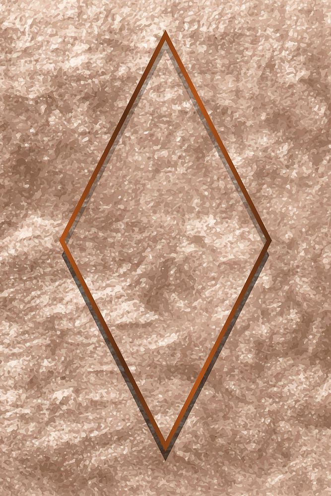 Rhombus copper frame on bronze | Premium Vector - rawpixel