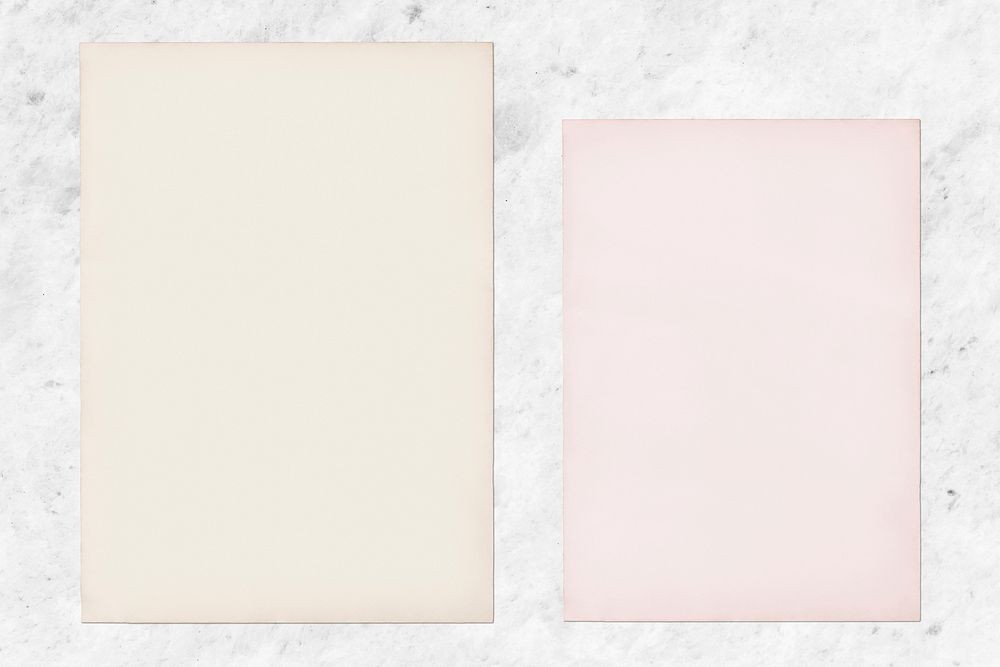 Paper sets on a marble | Free PSD Mockup - rawpixel