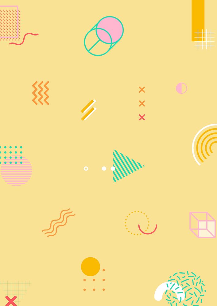Funky tone Memphis poster background | Premium Photo - rawpixel