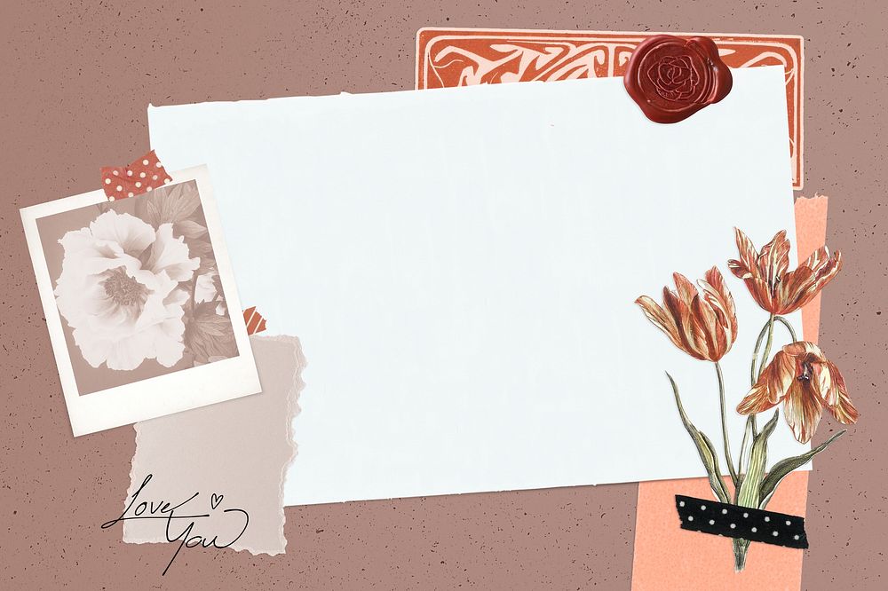Floral feminine scrapbook collage design | Premium Photo - rawpixel