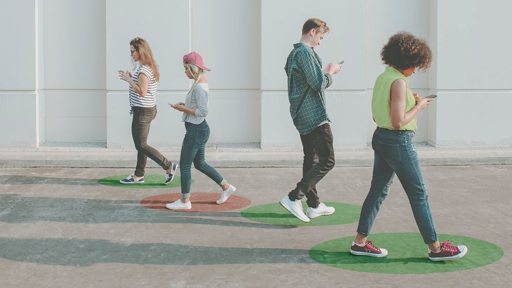 People walking with social distancing | Free Photo - rawpixel