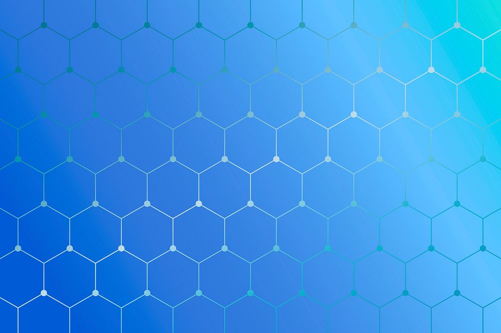 Geometrical honeycomb patterned blue background | Premium Vector - rawpixel