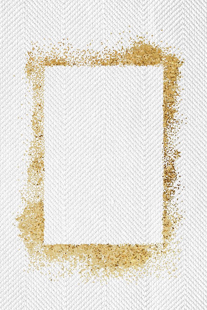 Glittery rectangle frame on a white | Free PSD - rawpixel