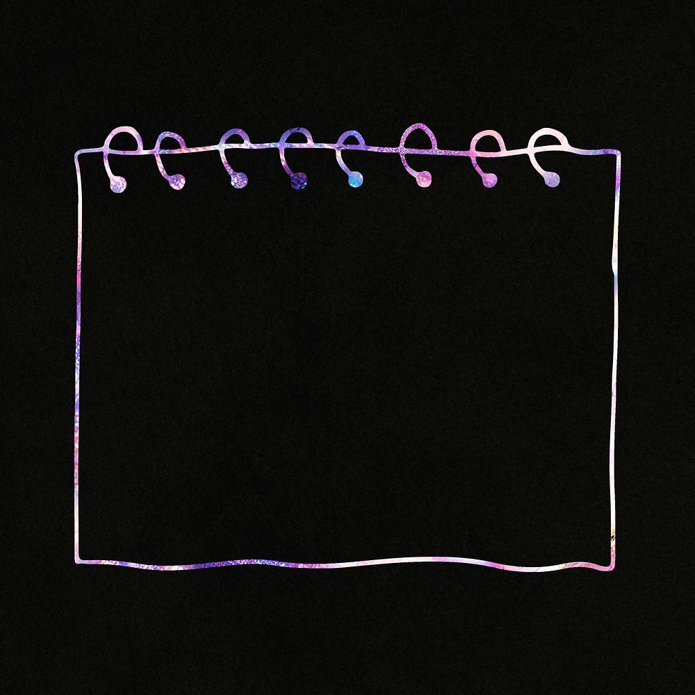 Purple neon paper note frame | Free PSD - rawpixel