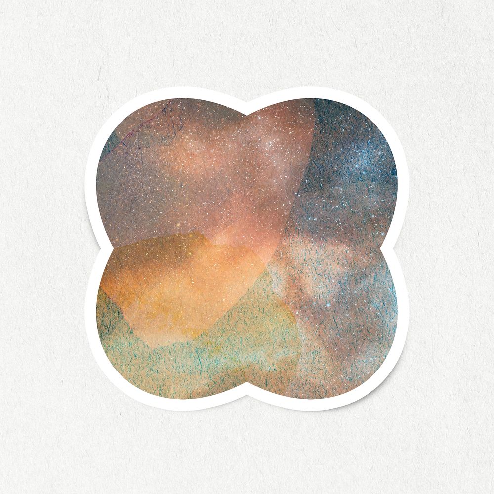 Galaxy patterned round badge design | Free PSD - rawpixel