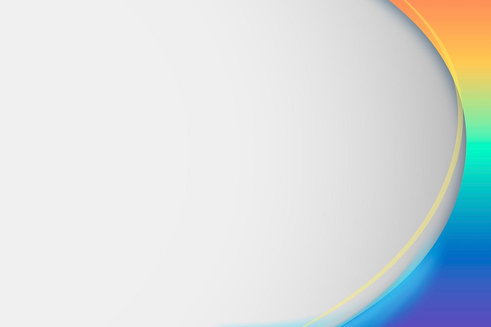 Rainbow gradient curve frame template | Free Vector - rawpixel