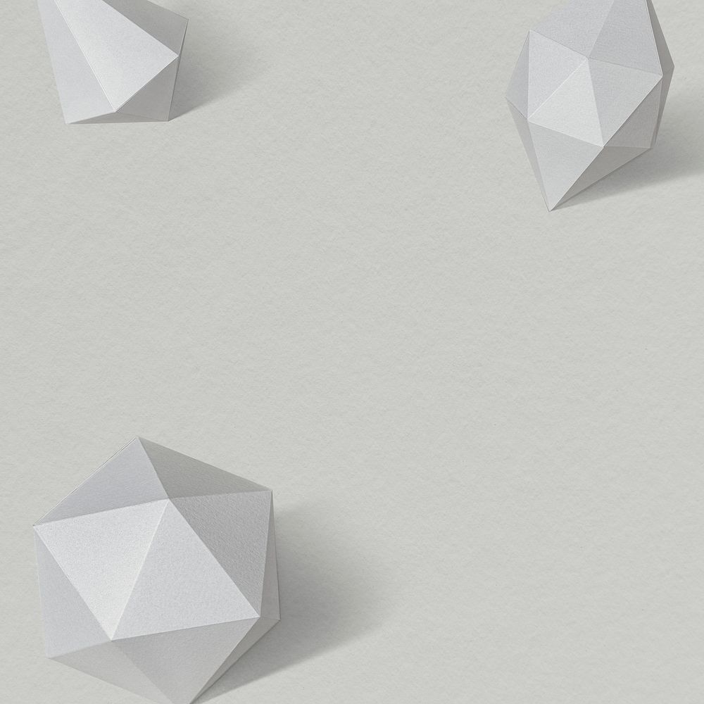 Gray geometric paper craft design | Free PSD - rawpixel