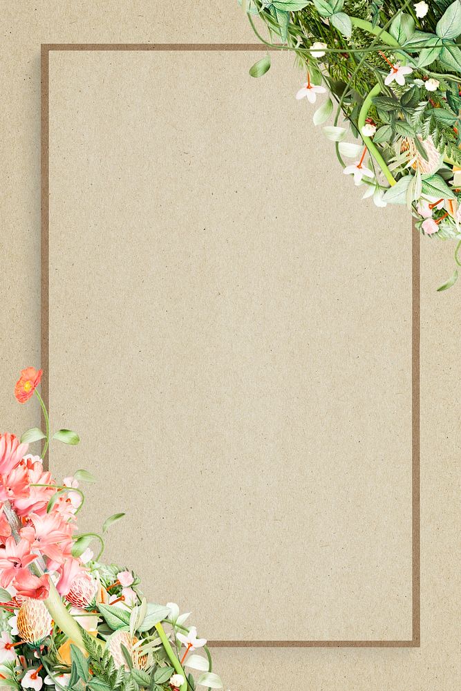 Floral patterned summer frame design | Premium Photo - rawpixel