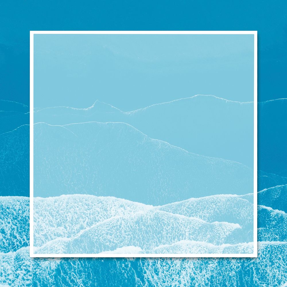 Blue square psd frame design | Free PSD - rawpixel