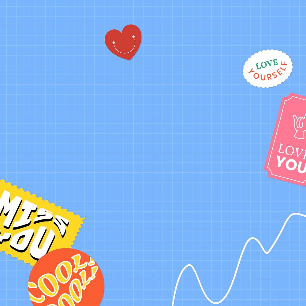 Vector word sticker corner border | Premium Vector - rawpixel