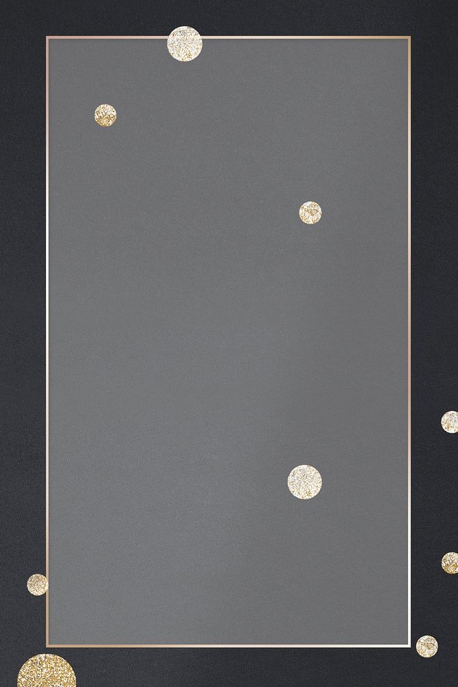 Gold frame with shimmery dots | Free PSD - rawpixel