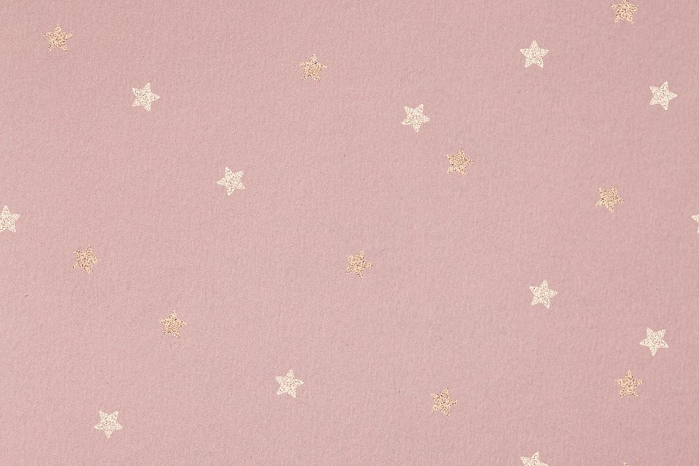Gold star pattern on a pink | Premium PSD - rawpixel