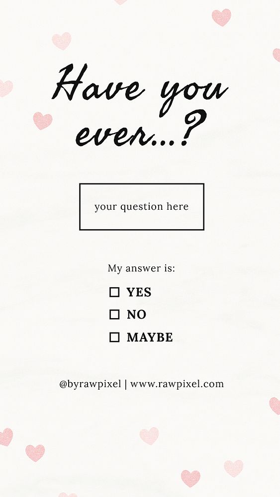 Have you ever...? social media | Free Vector Template - rawpixel