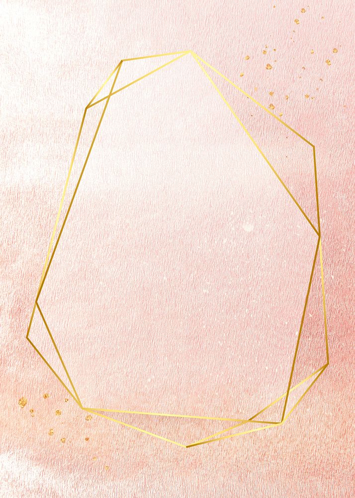 Golden frame on a pink | Premium Photo - rawpixel