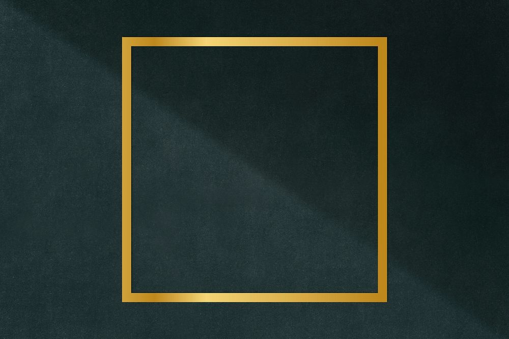 Gold square frame on a dark | Premium Photo - rawpixel
