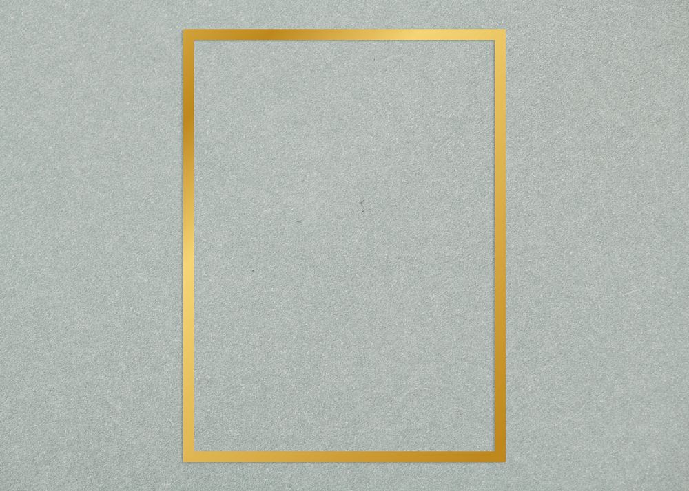 Gold rectangle frame on a gray | Premium Photo - rawpixel