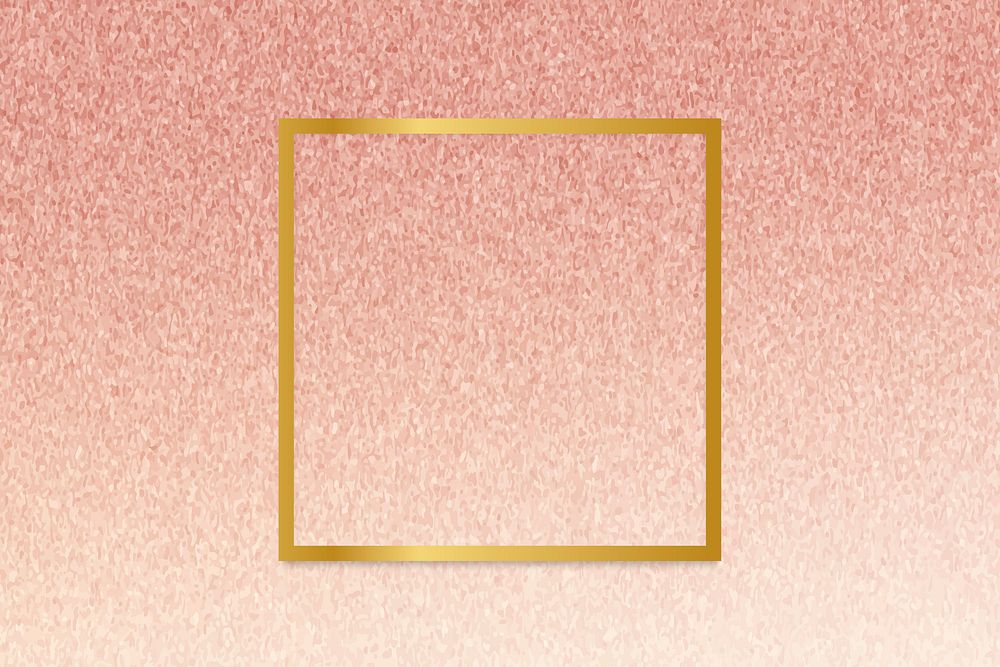 Gold square frame on a rose | Free Vector - rawpixel