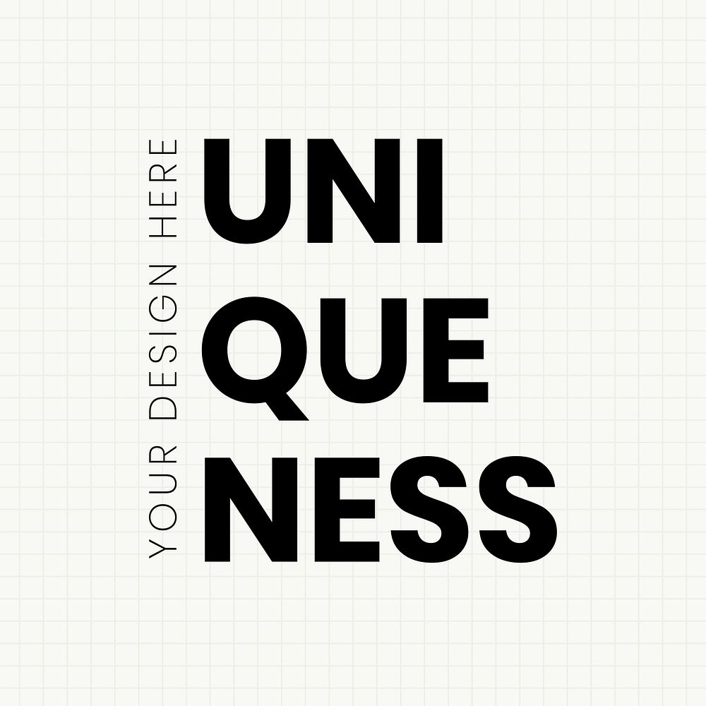 Uniqueness design template vector bold | Free Vector Template - rawpixel