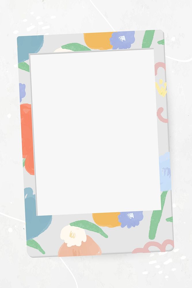 Psd flower decorated instant camera | Free PSD - rawpixel