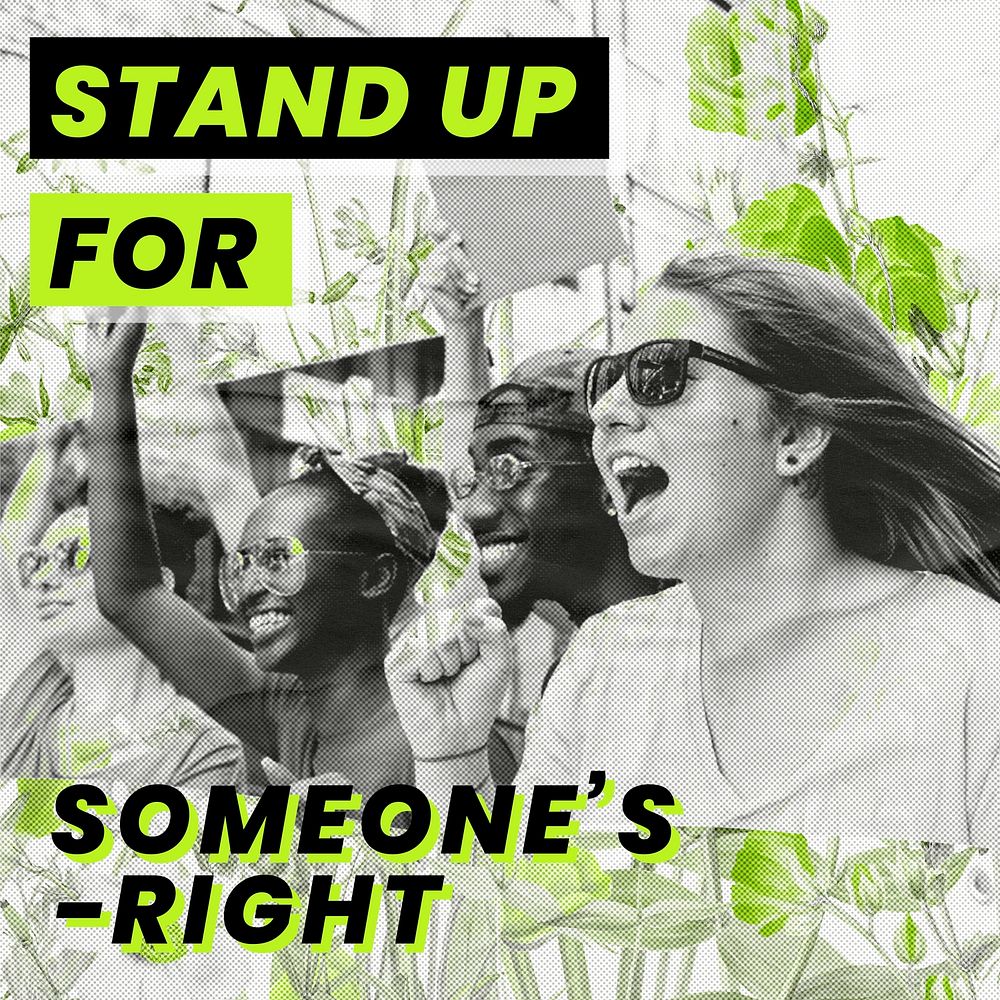 Vector 'stand up for someone's | Premium Vector Template - rawpixel