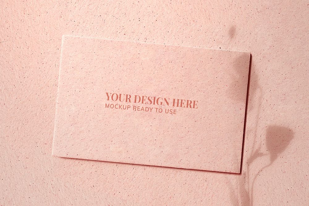 Card mockup psd on a pink | Premium PSD Mockup - rawpixel