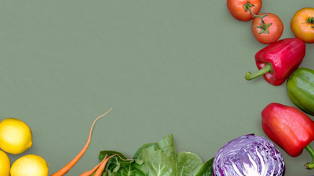 Vegetables border green background psd | Free PSD - rawpixel