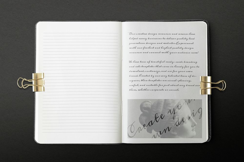 Opened journal pages mockup psd | Premium PSD Mockup - rawpixel