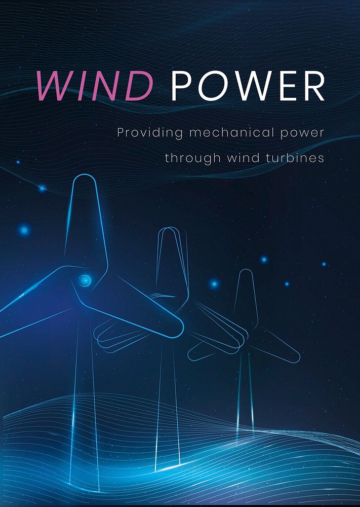 Wind power poster template psd | Free PSD Template - rawpixel