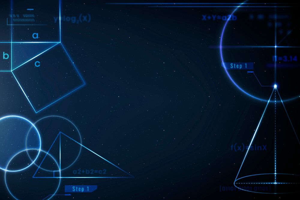 Mathematical and geometric background vector | Premium Vector - rawpixel