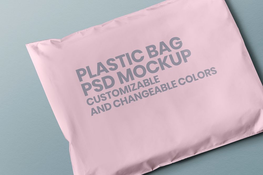 Plastic parcel psd mockup for packaging | Free PSD - rawpixel