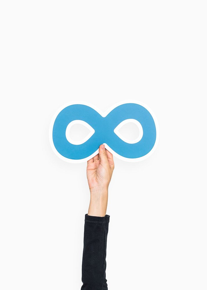 Hand holding an infinity sign | Premium PSD - rawpixel
