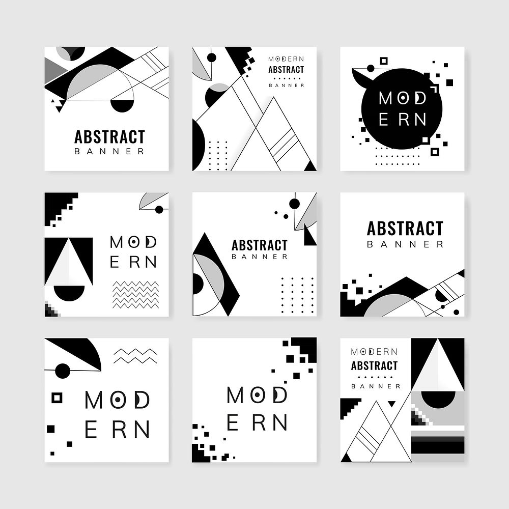 Modern black and white geometric | Premium Vector - rawpixel