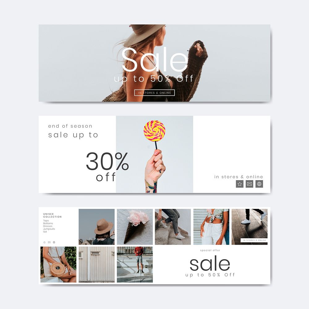 Shop sale offer templates set | Premium Vector - rawpixel