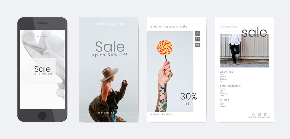 Shop sale offer templates set | Premium Vector - rawpixel