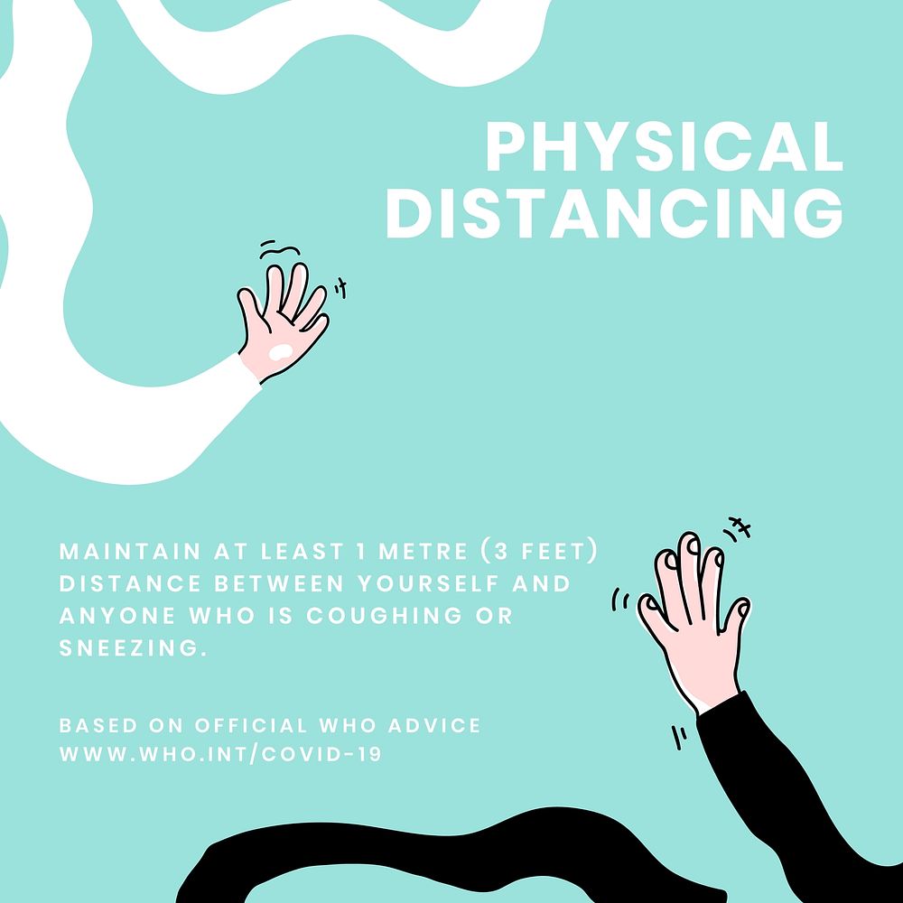 Physical distancing during coronavirus outbreak | Free Vector - rawpixel