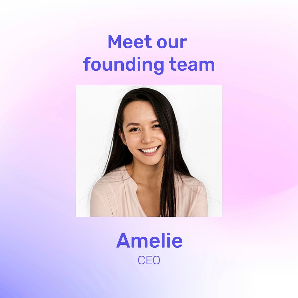 Purple founding team member vector | Premium Vector Template - rawpixel