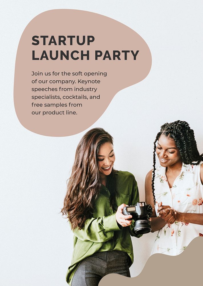 Startup business poster template vector | Premium Vector Template ...